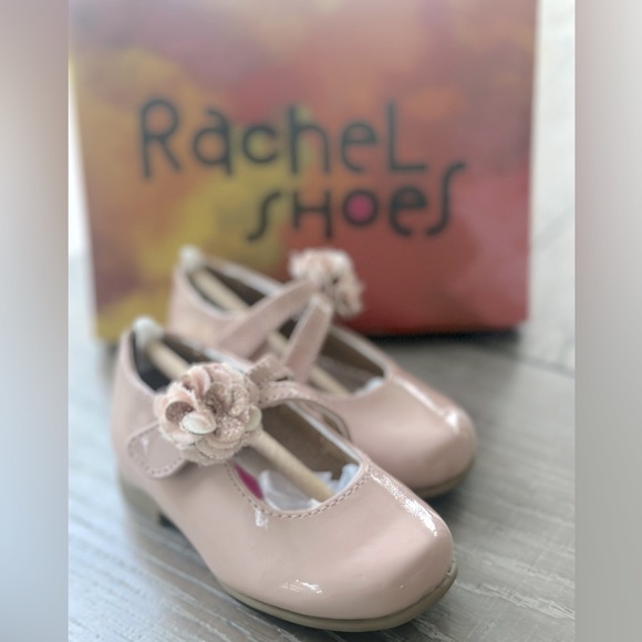 Rachel Shoes | Shoes | Nib Patent Leather Petal Pink With Flowers On ...
